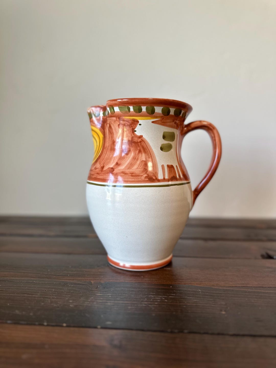 Solimene Vietri Cow Pitcher, Vintage Solimene Vietri Campagna Brown Cow ...