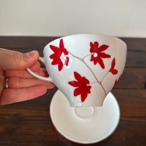 Discontinued Mikasa Pure Red Cup and Saucer, Mikasa Pure Red Porcelain ...