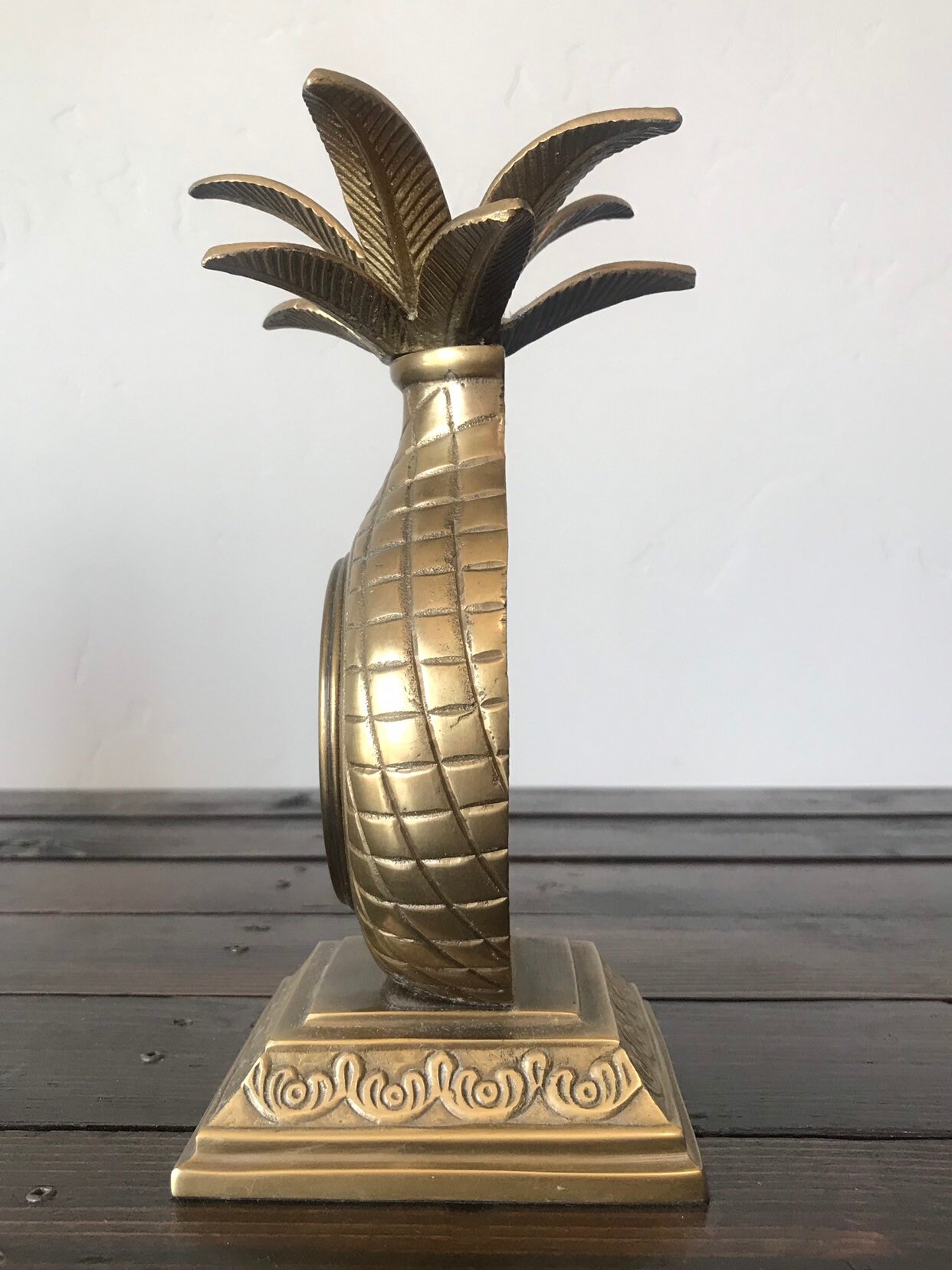 Hollywood Regency Brass Pineapple Clock Vintage Brass - Etsy