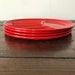 Vintage Red Enamelware Plates, Vintage Red Enamel Divided Plates Made ...