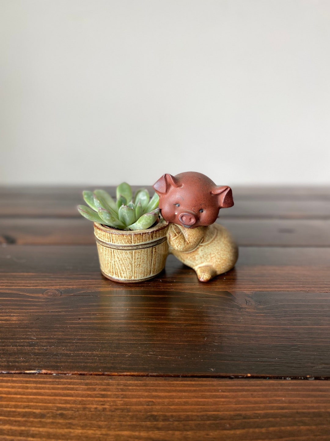 Vintage UCTCI Japan Figural Pig Succulent Planter or Toothpick Holder ...