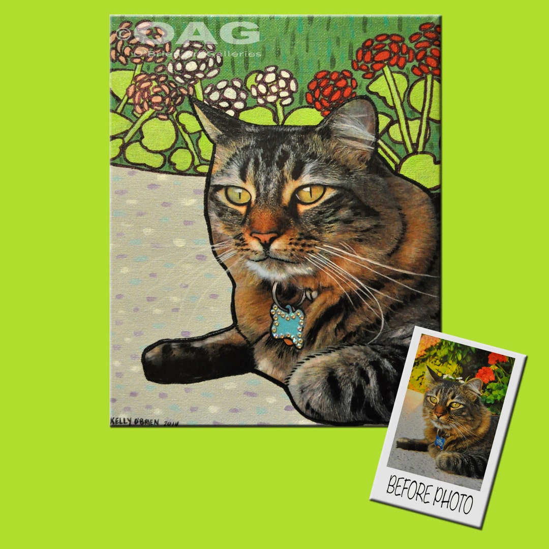 Custom Pet Portrait From Your Own Photos, 8 X 10, Acrylic Gallery ...