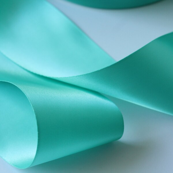 Aqua Satin Ribbon - Etsy