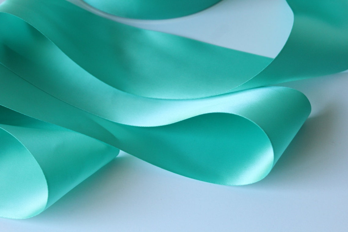 Pool Double Face Satin Ribbon / Pool Ribbon / Ribbon by the - Etsy