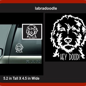 Hey Dood Goldendoodle Car Decal - Etsy