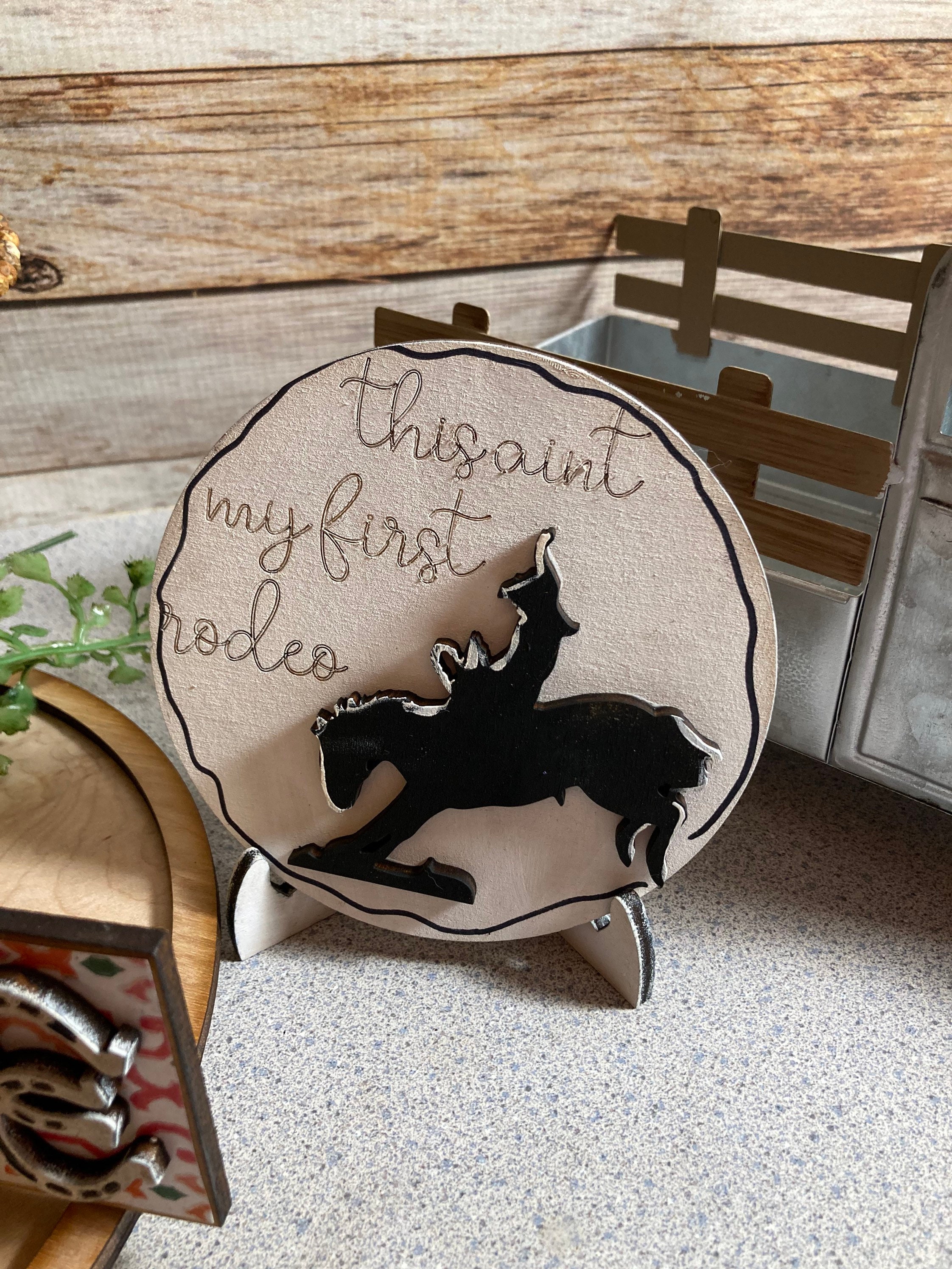 Rodeo Tier Tray Cowgirl Tier Tray Cowgirl Sign Rodeo Sign | Etsy