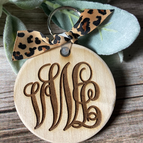 Monogram Keychain - Etsy