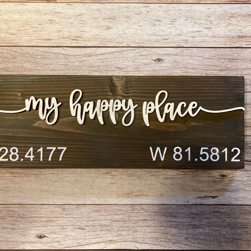 Happy Place Signs - Etsy