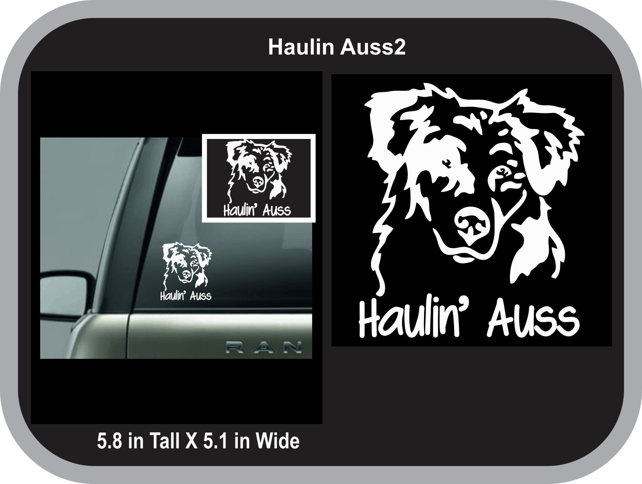 Haulin Auss Decal Australian Shepard Decal Aussie Car Decal | Etsy
