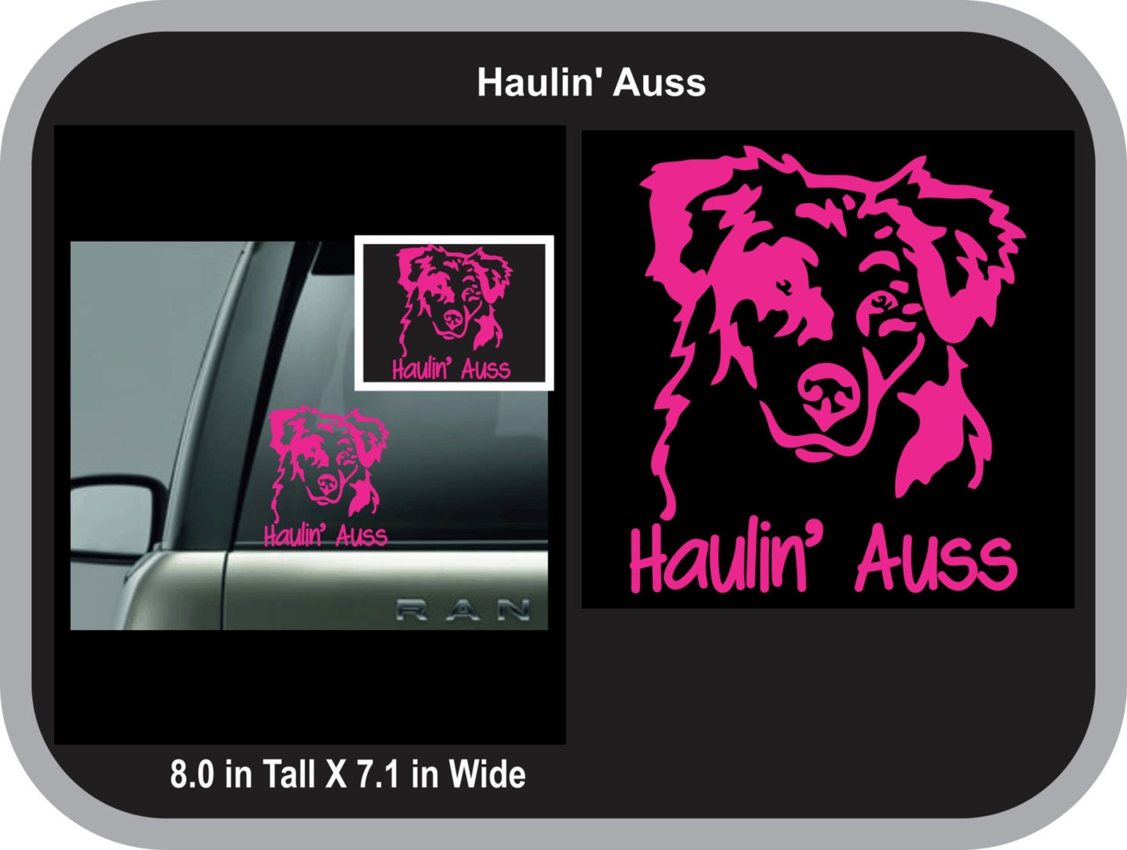 Haulin Auss Decal Australian Shepard Decal Aussie Car Decal | Etsy