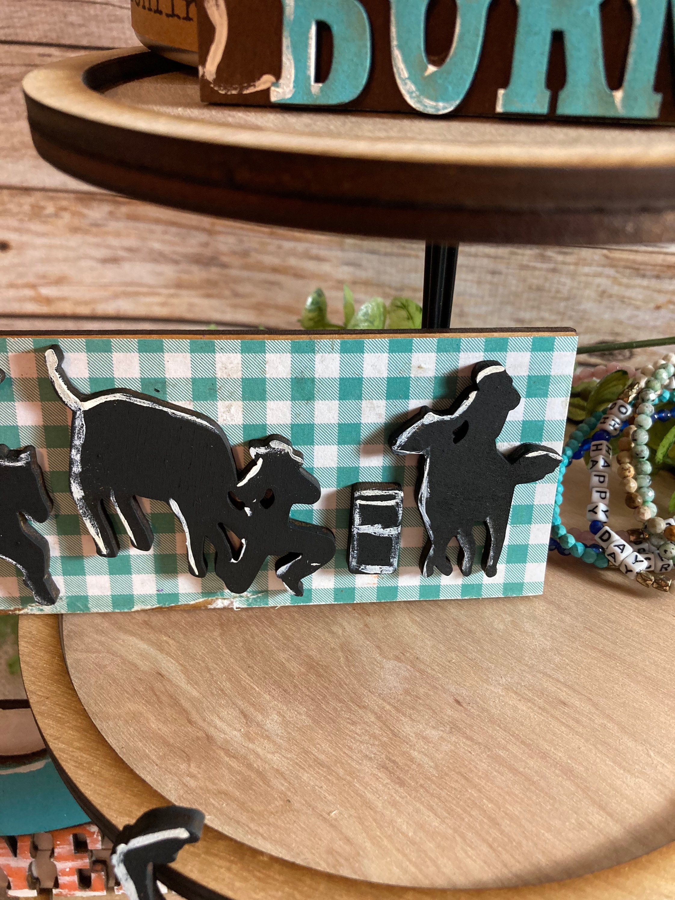 Rodeo Tier Tray Cowgirl Tier Tray Cowgirl Sign Rodeo Sign | Etsy