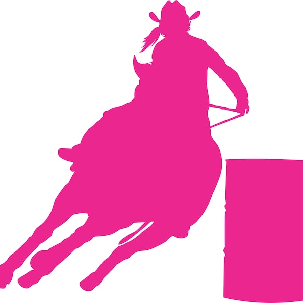 Barrel Racing Decal - Etsy