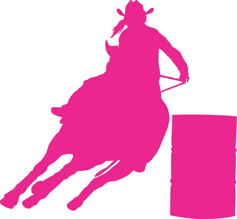 Barrel Racer Decal Custom Barrel Racer Rider Custom Rodeo - Etsy