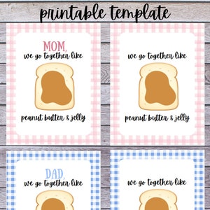 Peanut Butter & Jelly Handprint Template | Etsy