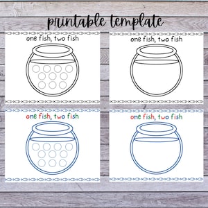 One Fish Two Fish Printable Templates - Etsy