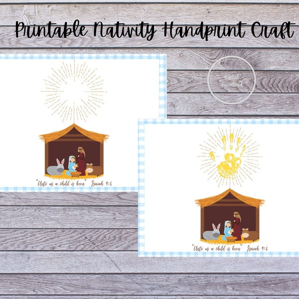 Nativity Handprint - Etsy