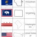 States and Flags Match up Printable - Etsy