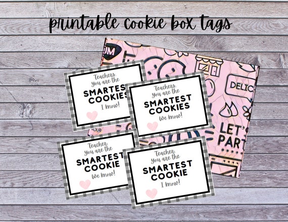 Printable Cookie Box Tags - Etsy