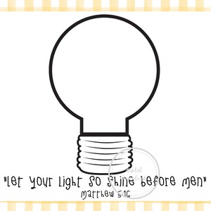 Let Your Light Shine Handprint Template - Etsy