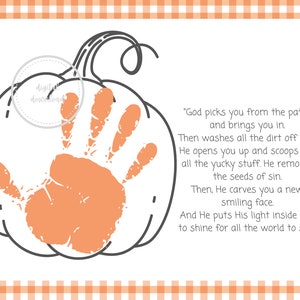 Being a Christian is Like Being a Pumpkin Handprint Craft - Etsy