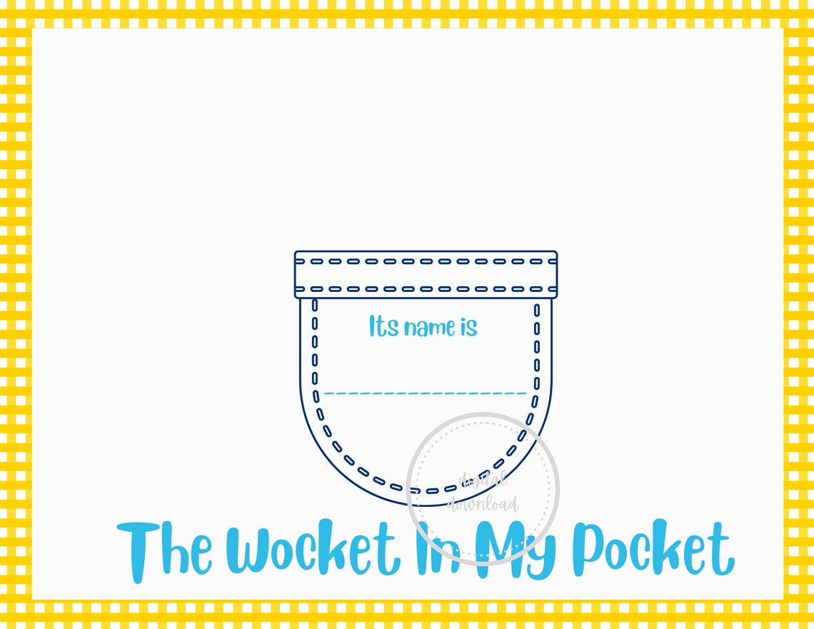 Wocket in My Pocket Printable Template - Etsy