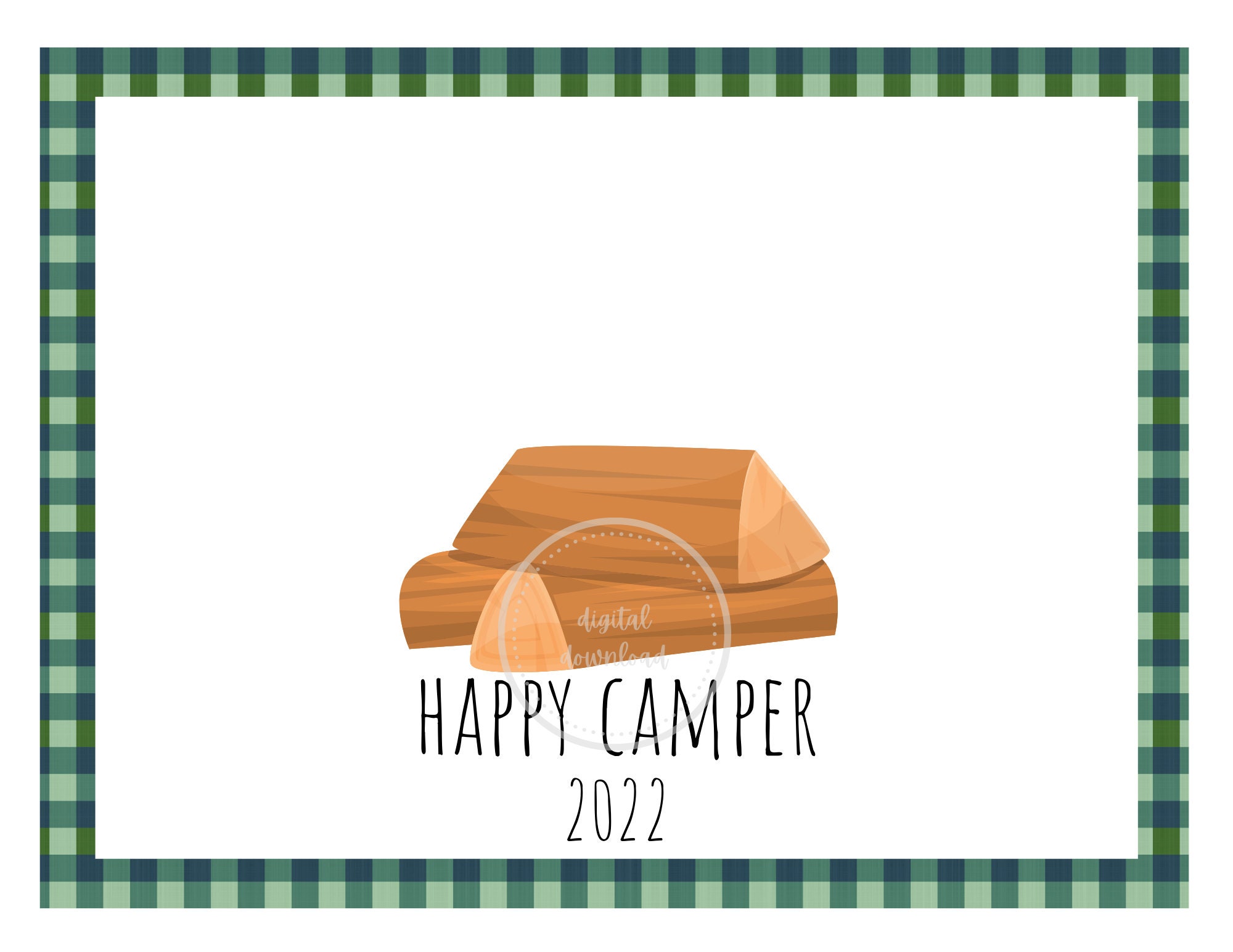 Happy Camper Handprint Template - Etsy