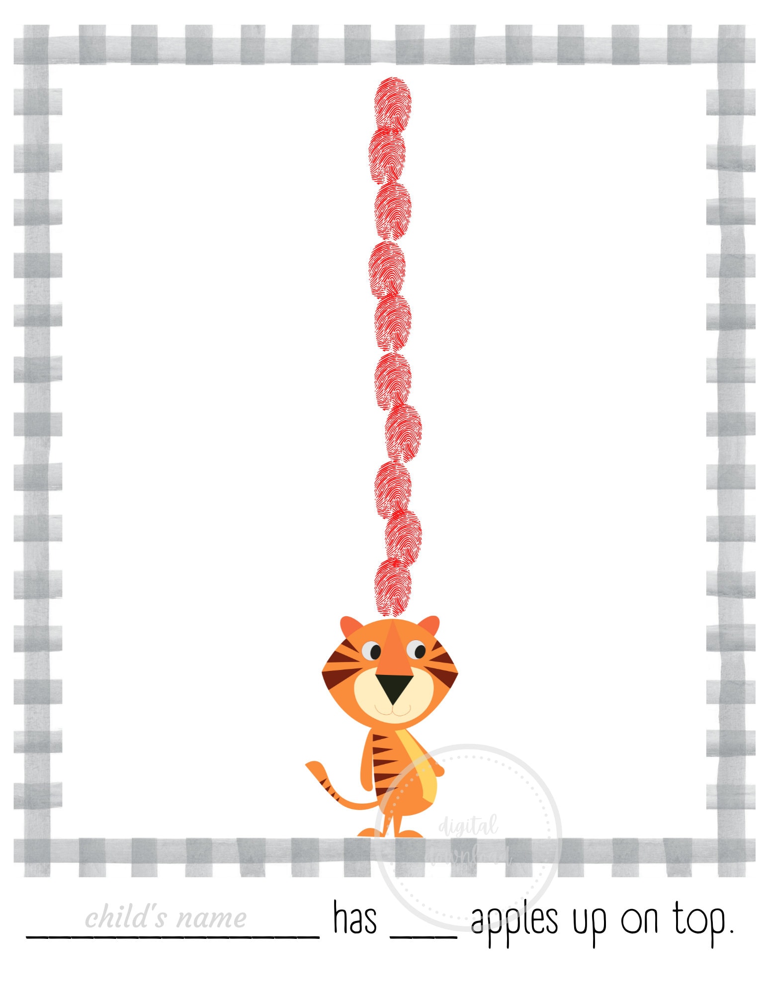 10 Apples up on Top Printable Template - Etsy