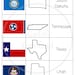 States and Flags Match up Printable - Etsy