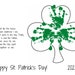 St. Patrick's Day Handprint Shamrock Printable & Poem - Etsy