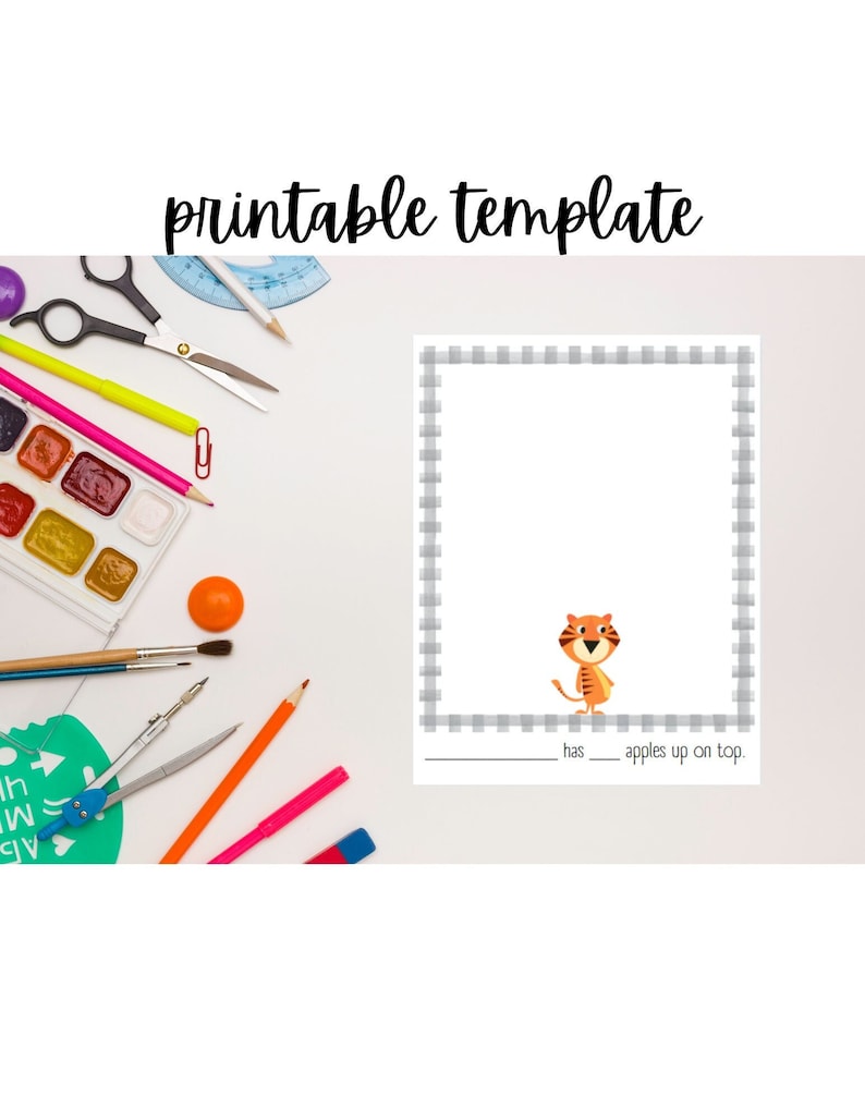 10 Apples up on Top Printable Template - Etsy