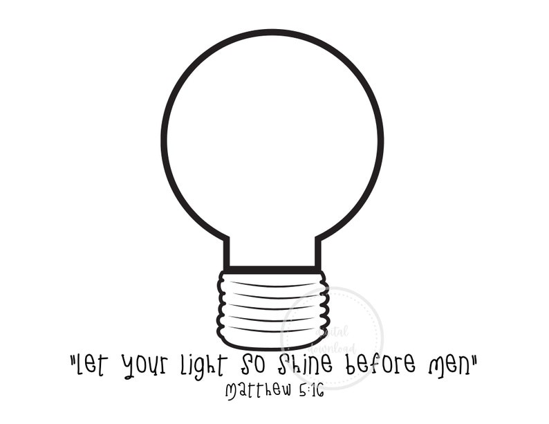 Let Your Light Shine Handprint Template - Etsy