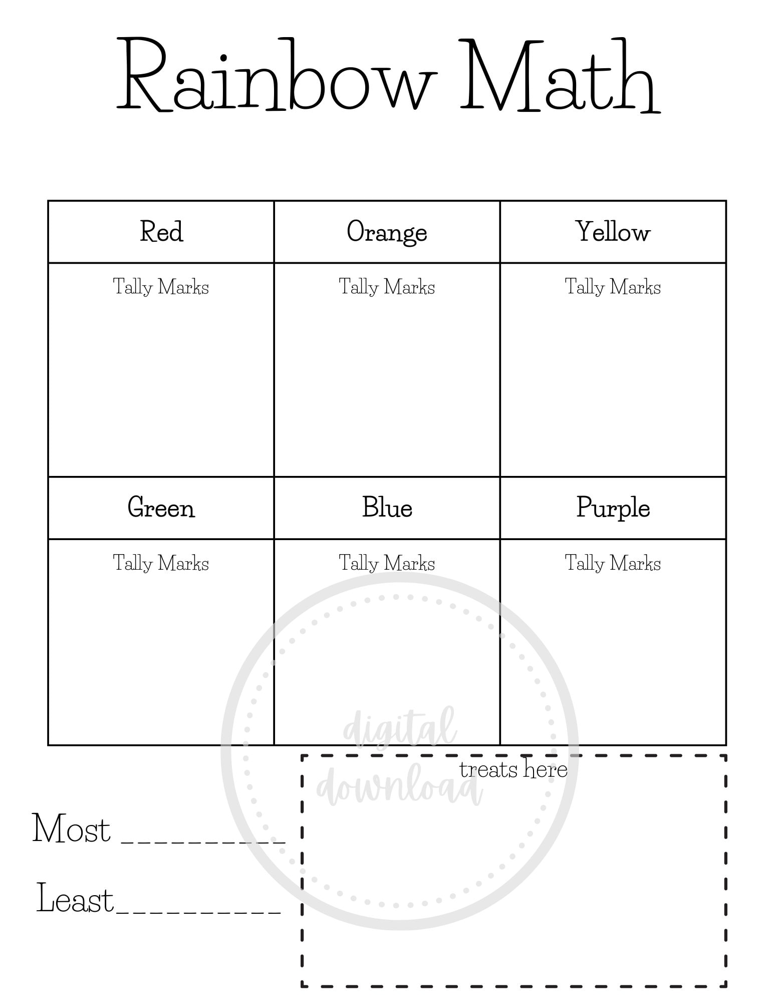 Rainbow Math Center Printables - Etsy