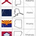 States and Flags Match up Printable - Etsy