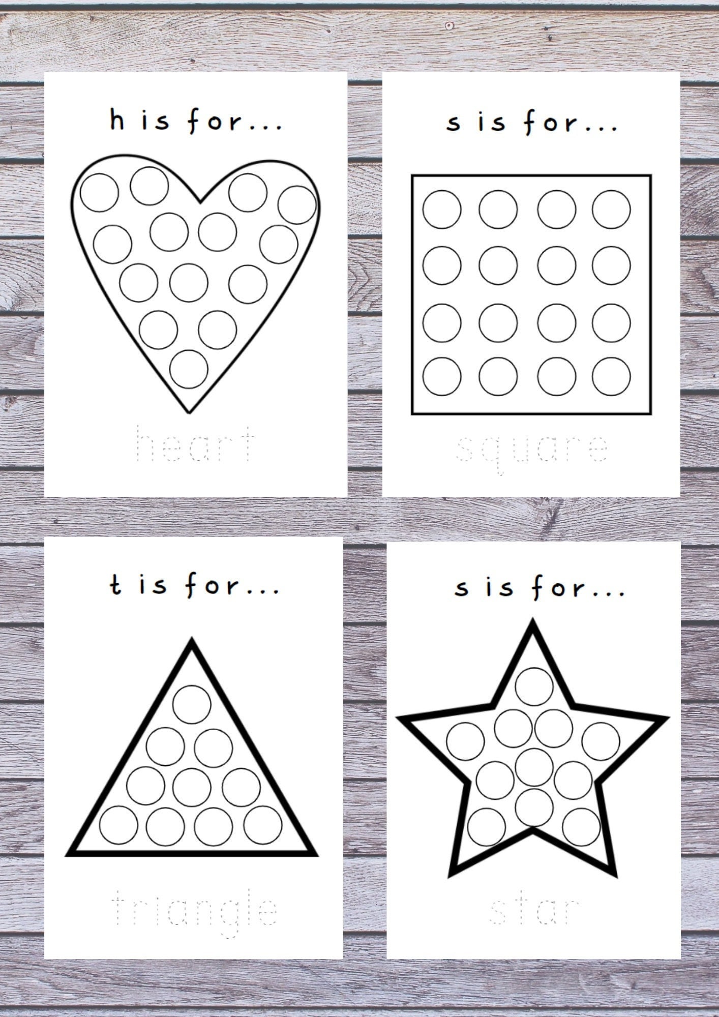 Dot Marker Shapes and Tracing - Etsy