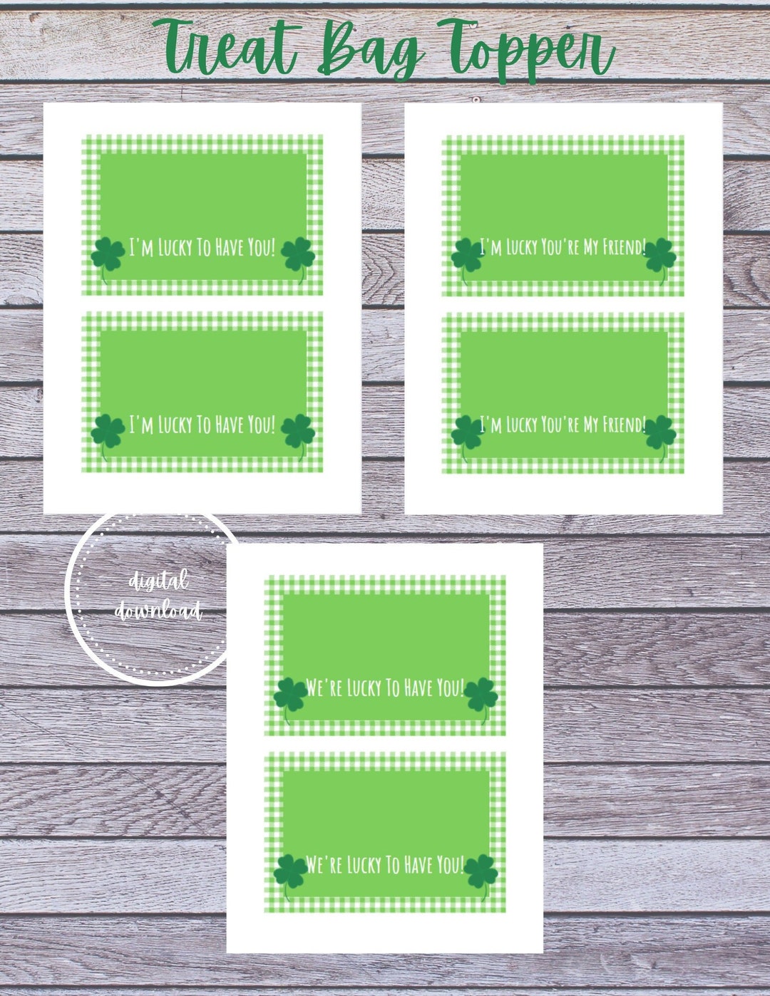 Lucky to Have You/ Lucky You're My Friend Printable Bag Toppers - Etsy