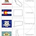 States and Flags Match up Printable - Etsy