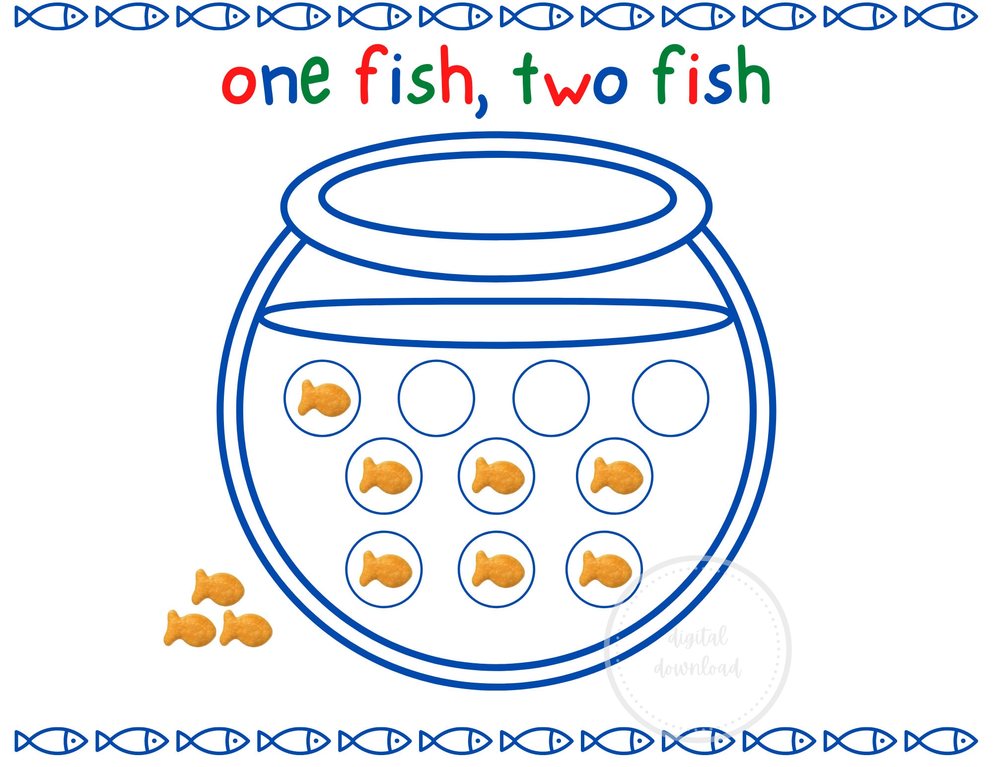 One Fish Two Fish Printable Templates - Etsy