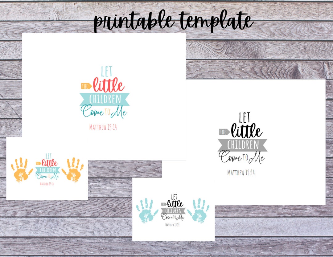 Let the Little Children Come to Me Printable Template - Etsy