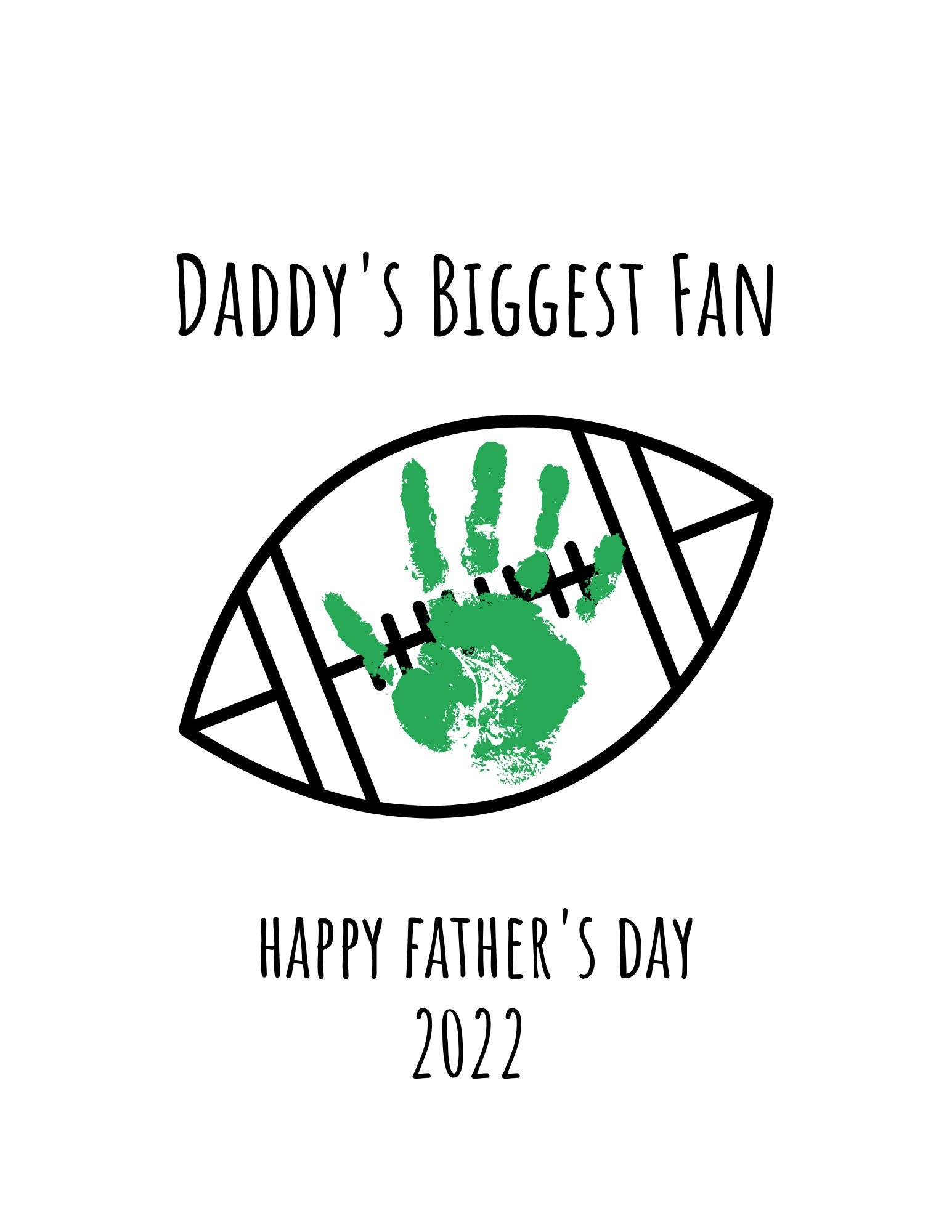 Father's Day Handprint Templates - Etsy