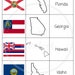 States and Flags Match up Printable - Etsy