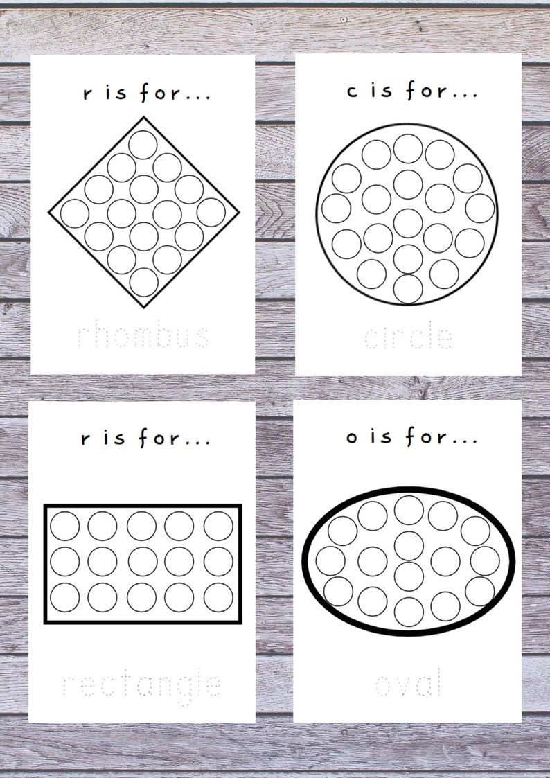 Dot Marker Shapes and Tracing - Etsy