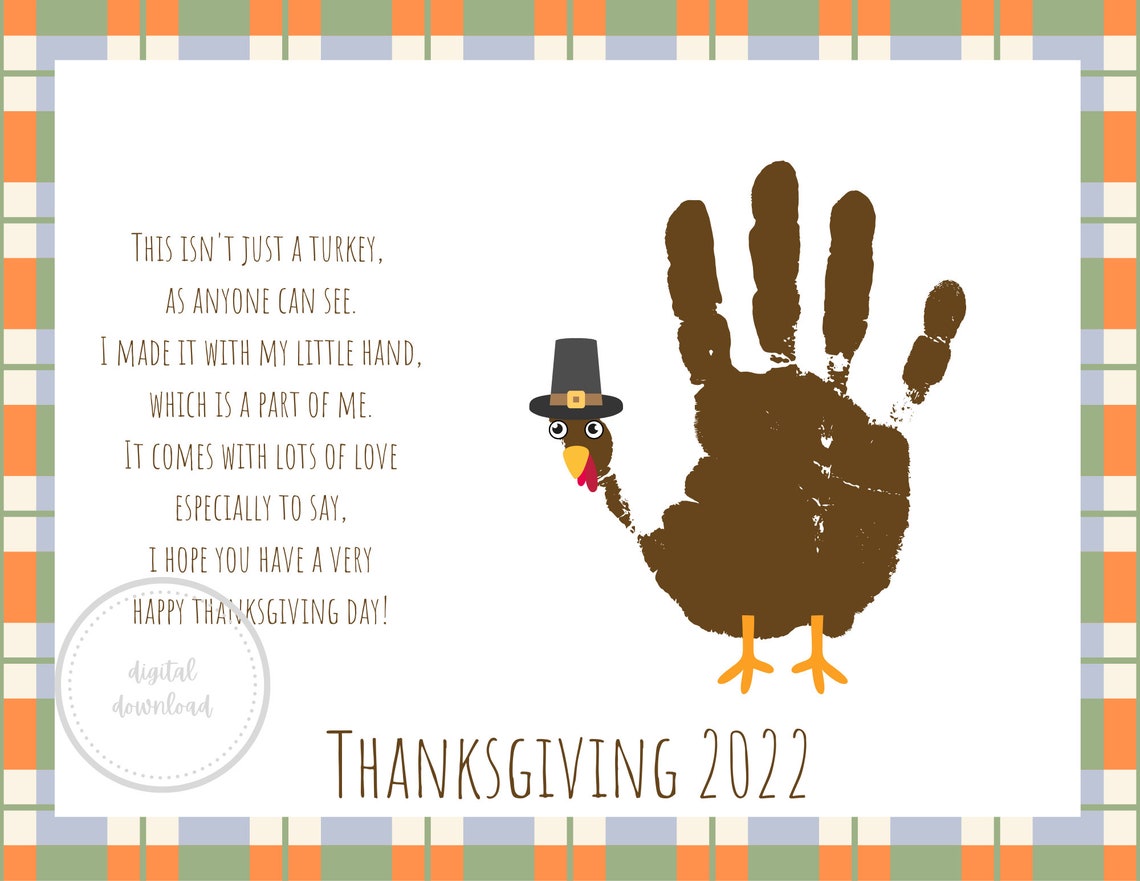 Thanksgiving Turkey Poem Placemat Printable - Etsy