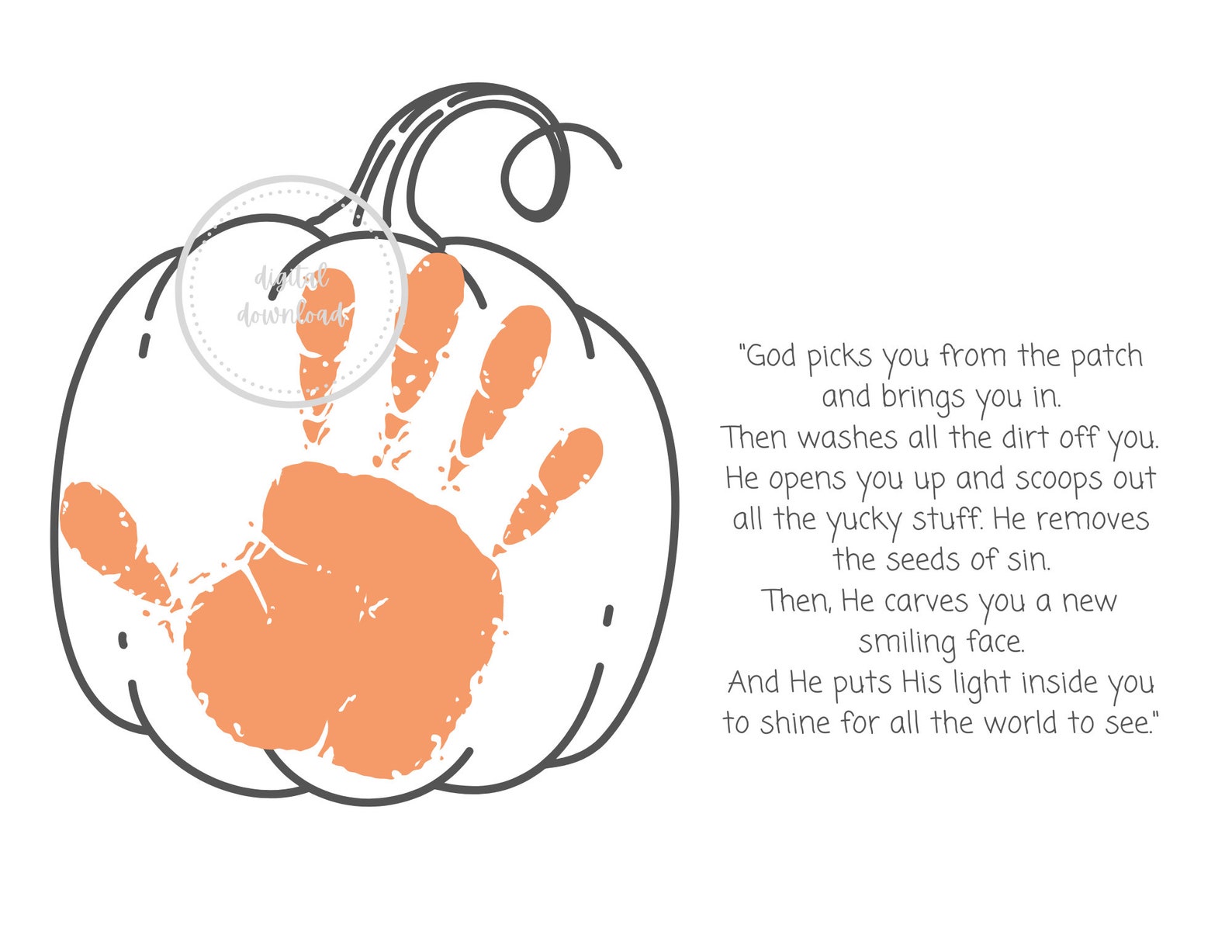 Being a Christian is Like Being a Pumpkin Handprint Craft - Etsy