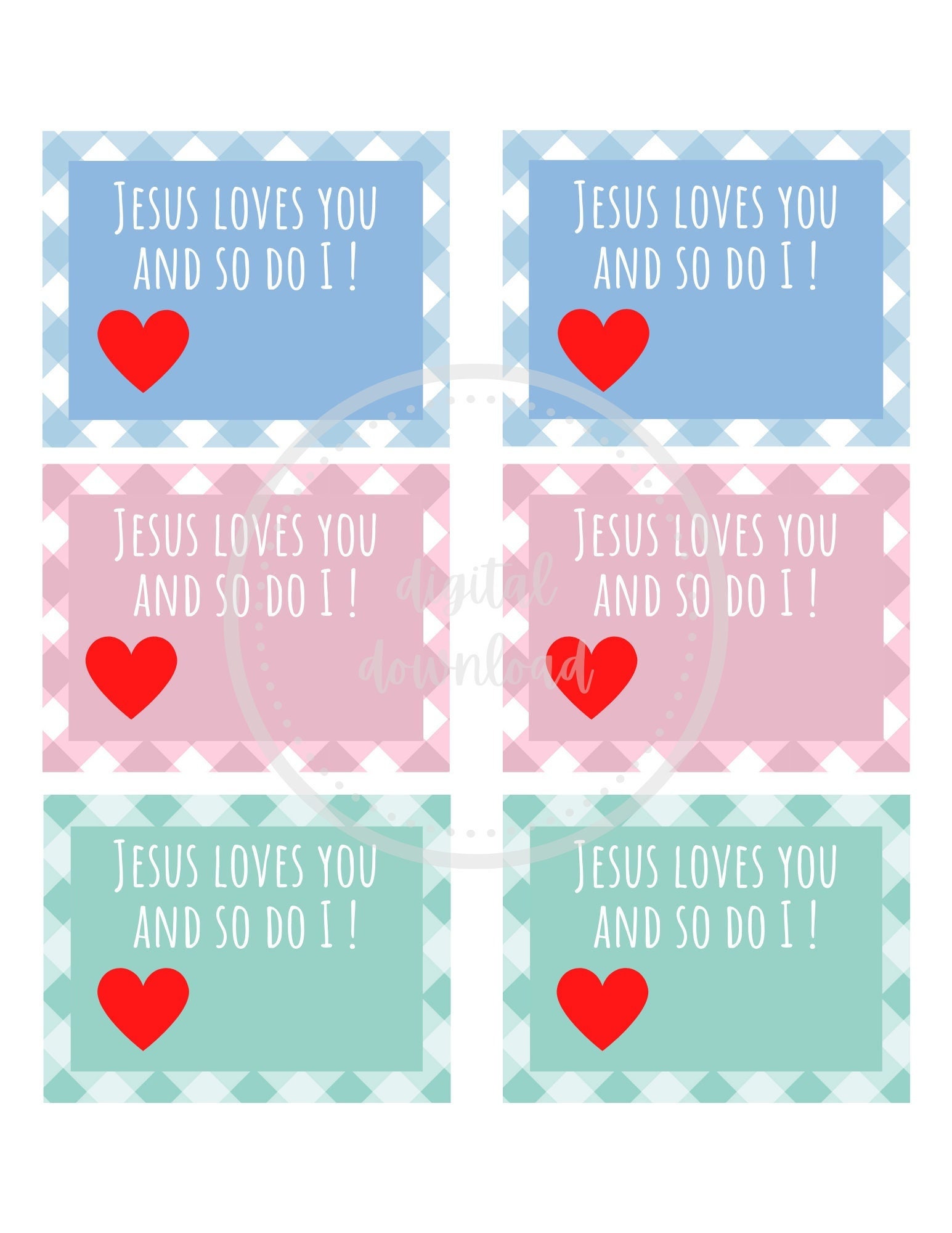Jesus Loves You Valentines - Etsy