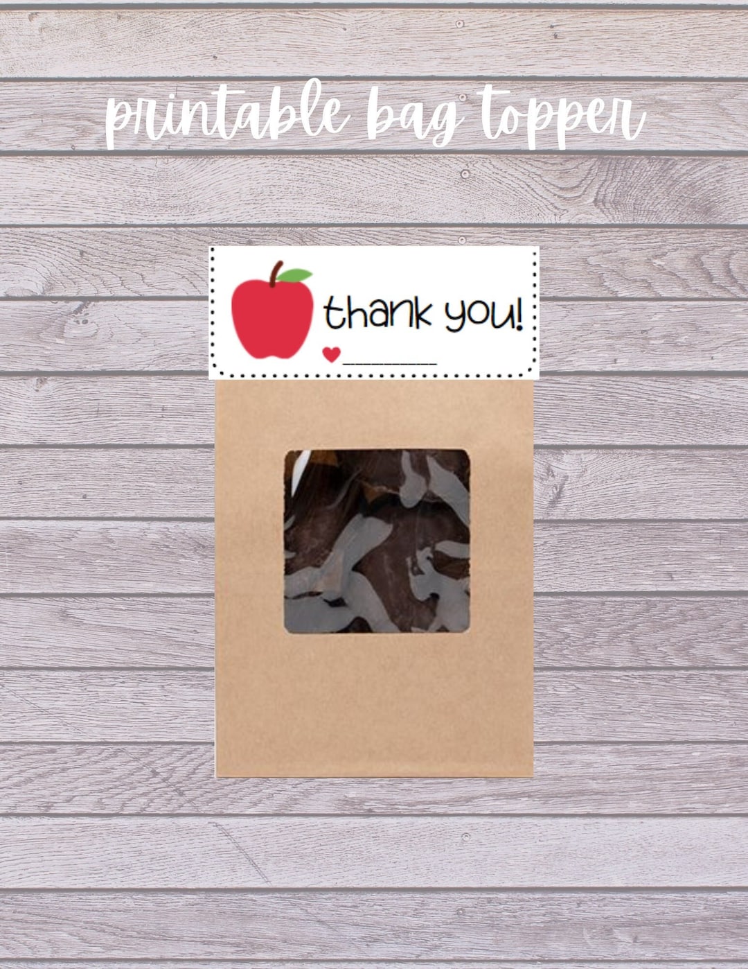 Teacher Appreciation Bag Topper - Etsy