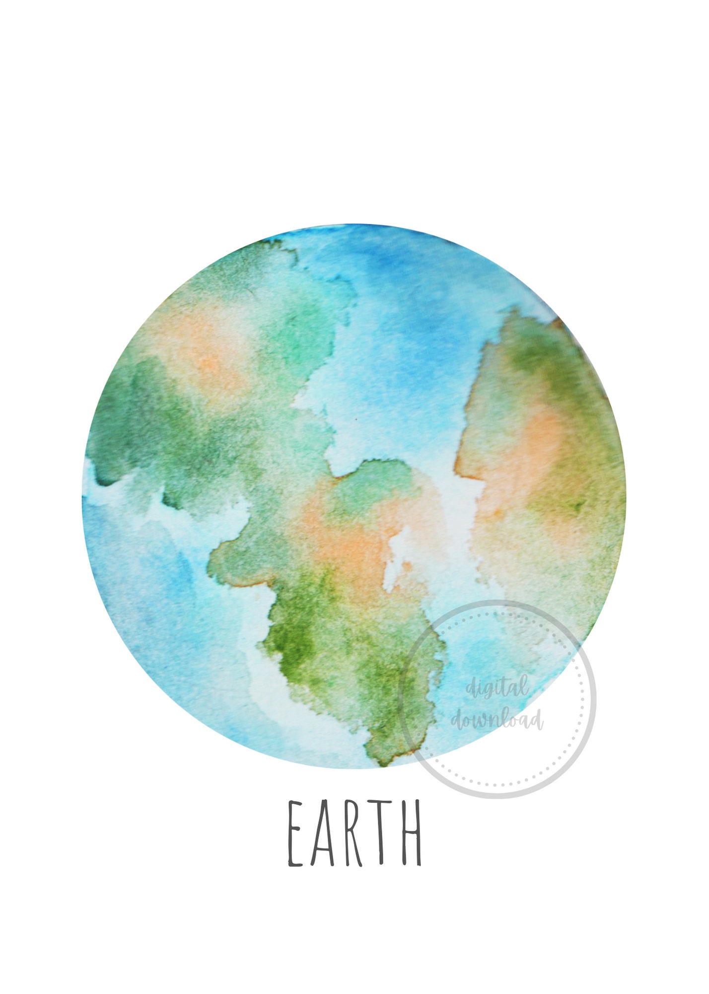 Planets, Sun , and Moon Printables - Etsy