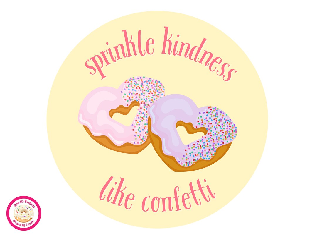 Donut Sticker, Water Bottle Sticker, Laptop Sticker, Notebook Decal ...