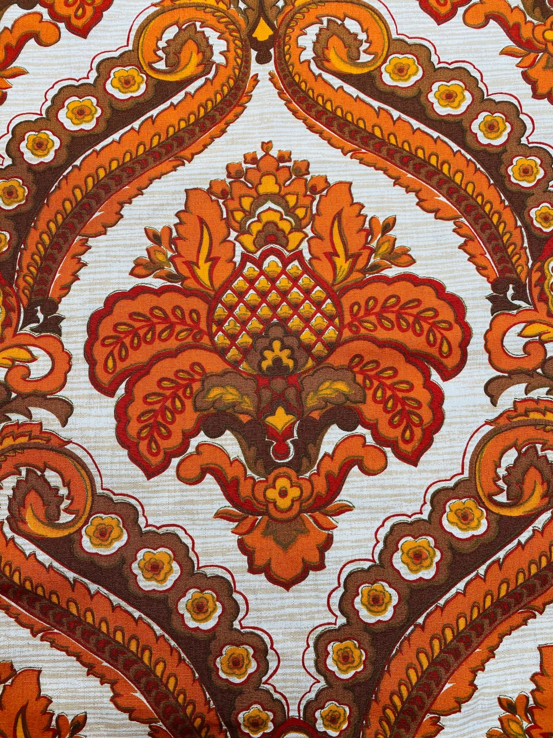 1970’s French Cotton Rayon Mix Fabric Curtain Cushions Yardage - Etsy