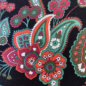1970’s Jacobean Paisley Floral Cotton Crepe Dressmaking Fabric - Etsy