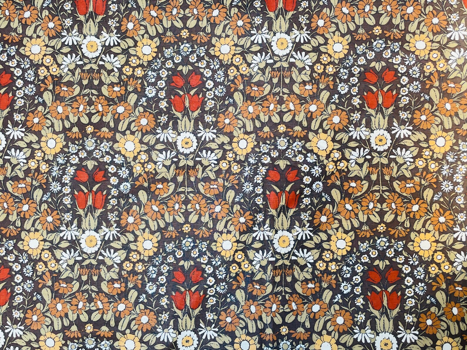 1970s Pat Albeck Daisy Chain Floral Cotton Fabric for Jonelle - Etsy UK